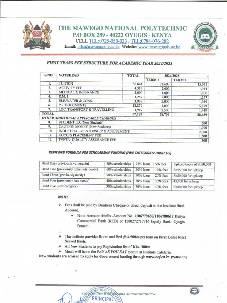 New Fee Structure | PDF