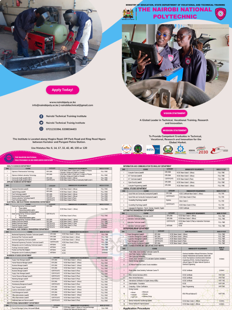The Nairobi National Polytechnic Brochure | PDF