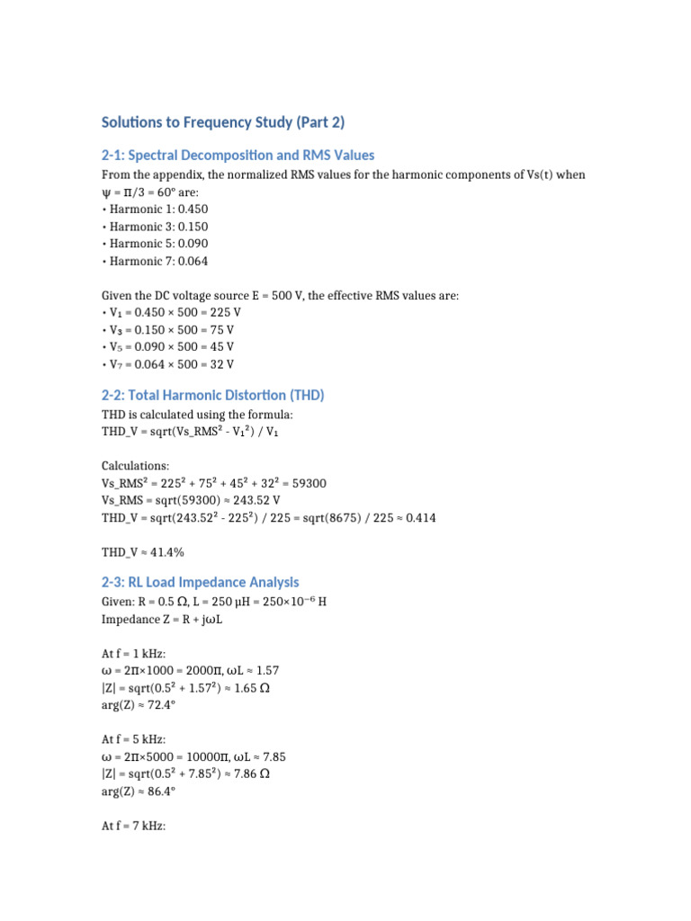 Frequency Study Solution | PDF