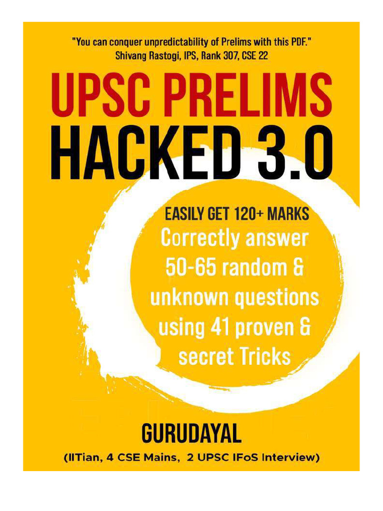 Sample UPSC Prelims Hacked 3 0 Ebook & Proof of Working of Our 41 | PDF ...
