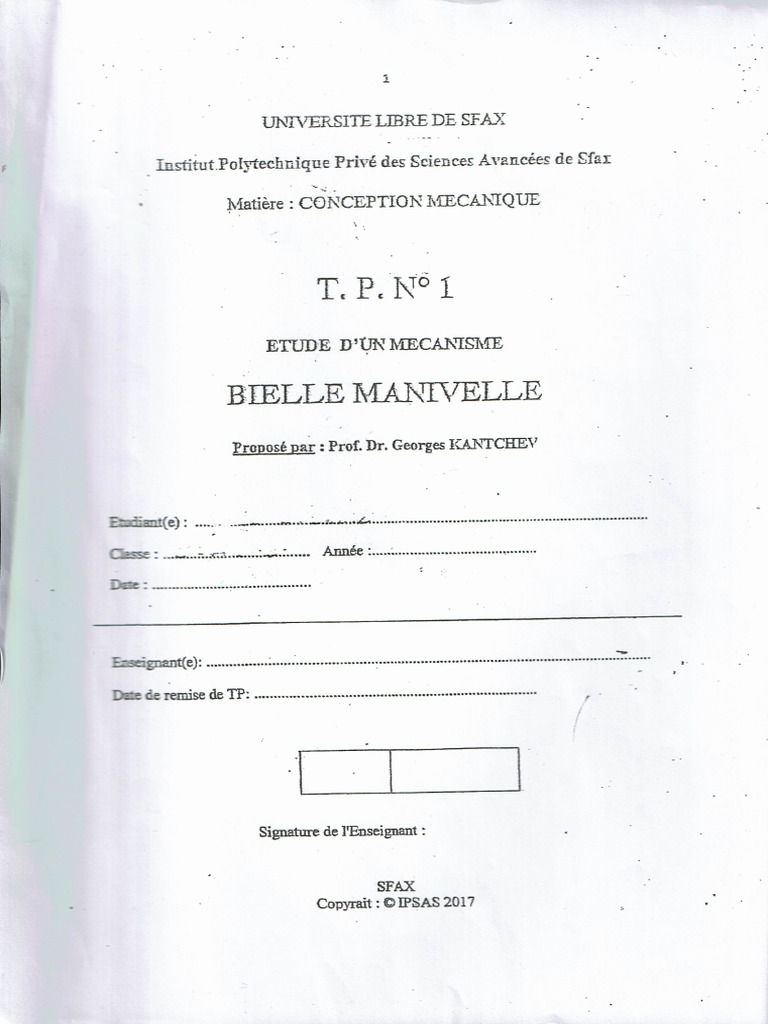 TP Conception Mécanique | PDF