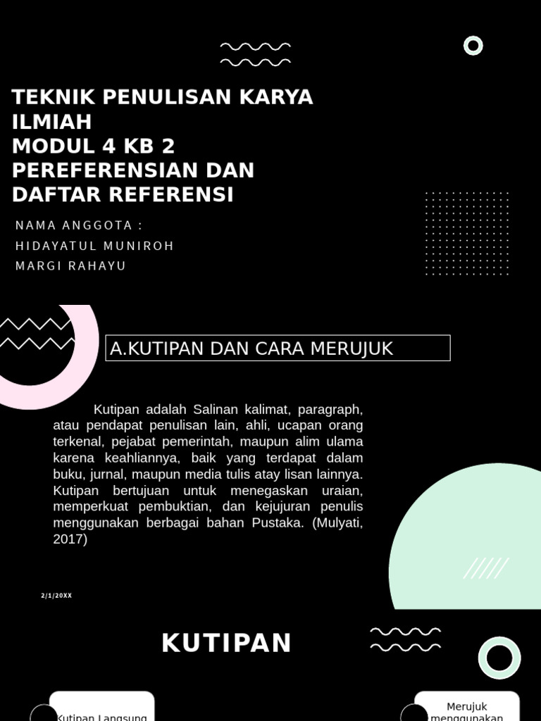 Modul 4-KB 2_Teknik Penulisan Karya Ilmiah | PDF