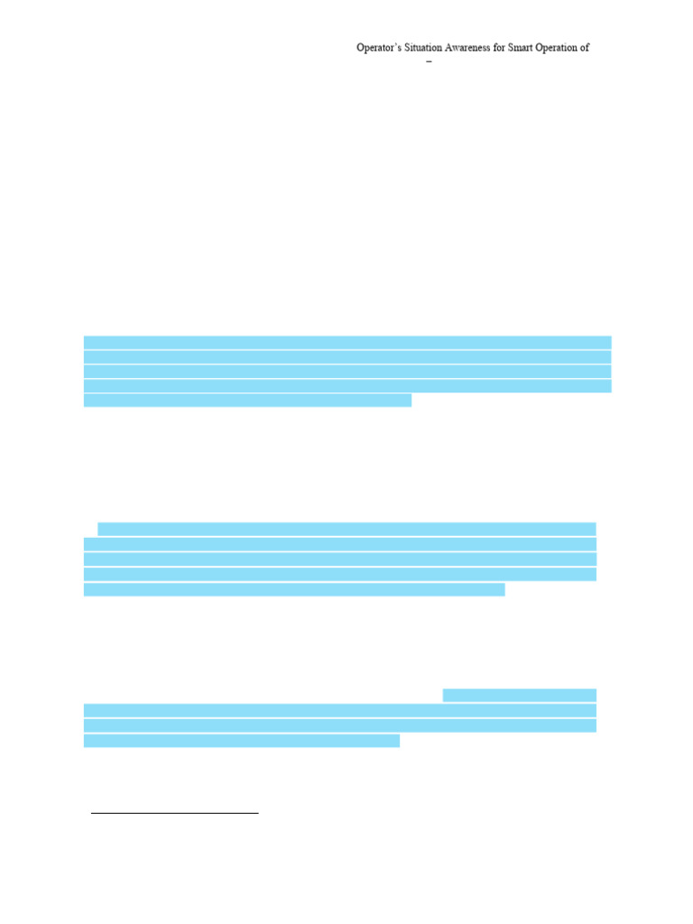 Assessment of Operator's Situation Awareness For Smart Operation of ...