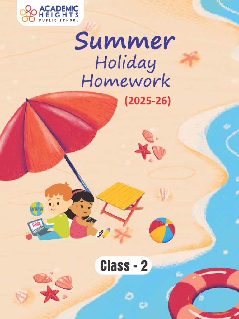 Holiday Homework Class 2 2025-26 - Compressed | PDF