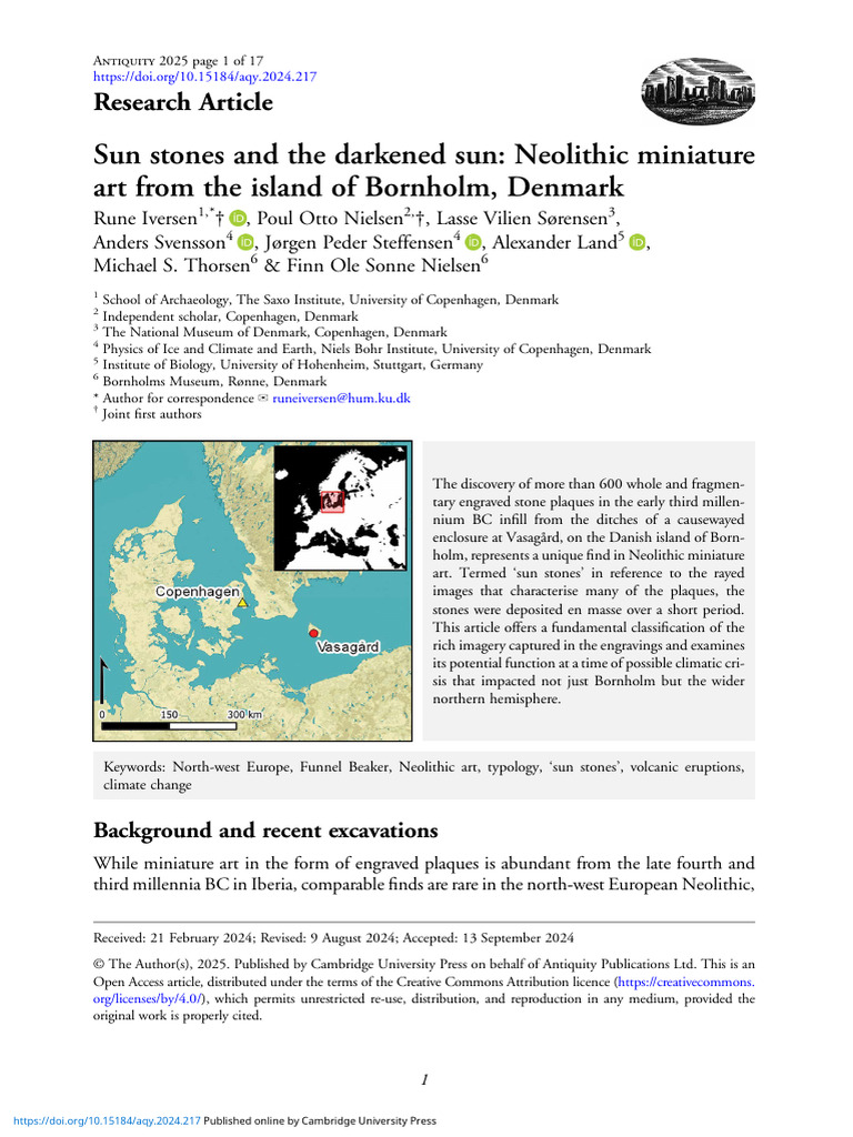 Neolithic Sun Stones of Bornholm, Denmark | PDF | Types Of Volcanic ...
