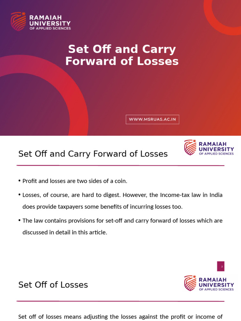 Set of Carry Forward | PDF | Capital Gains Tax | Income