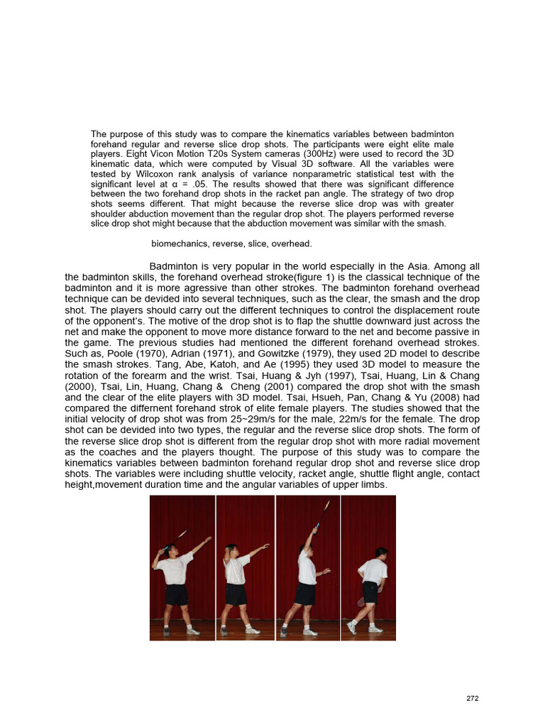 Slice Drop Shot Badminton | PDF | Anatomical Terms Of Motion ...