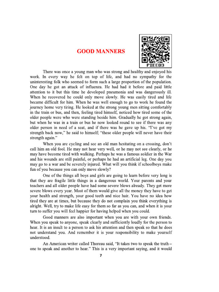Good manners | PDF