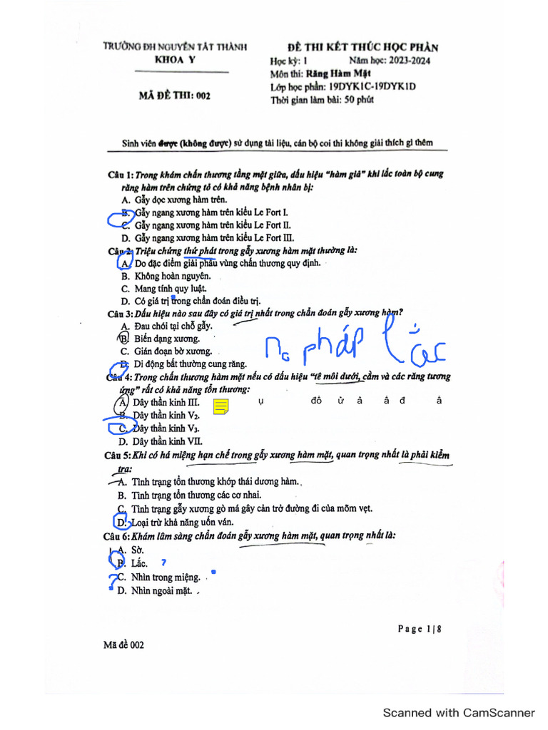 Trac Nghiem RHM | PDF