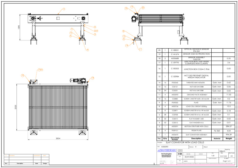 A003590 - Slat Conveyor With Load Cells | PDF
