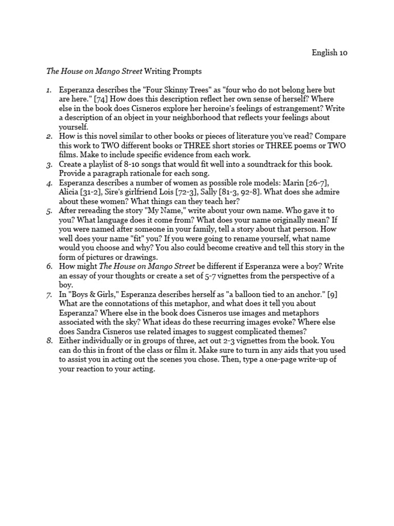 Themes in Sandra Cisneros' Work | PDF