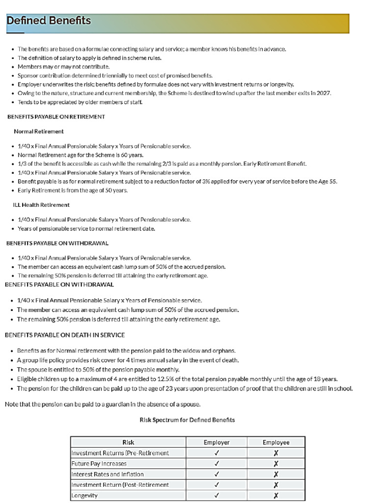 Defined Retirement TSC | PDF