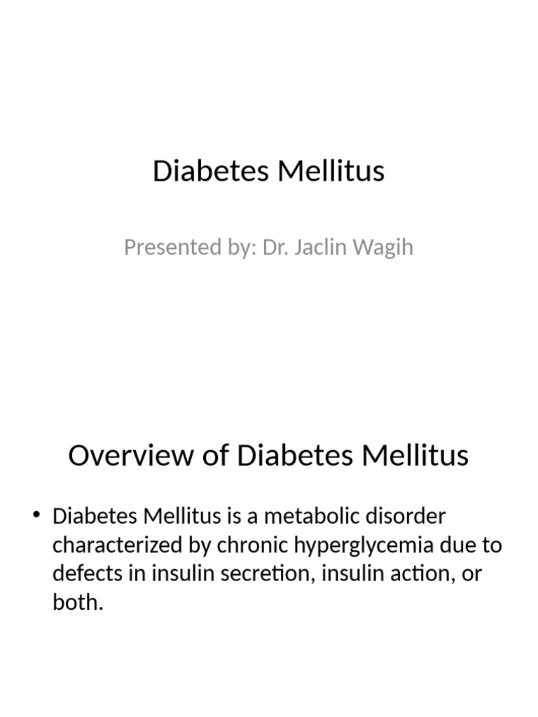 Overview of Diabetes Mellitus | PDF | Diabetes | Hyperglycemia