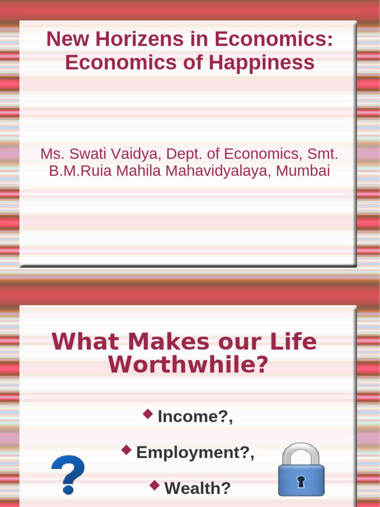 Economics of Happiness | PDF | Happiness | Economics