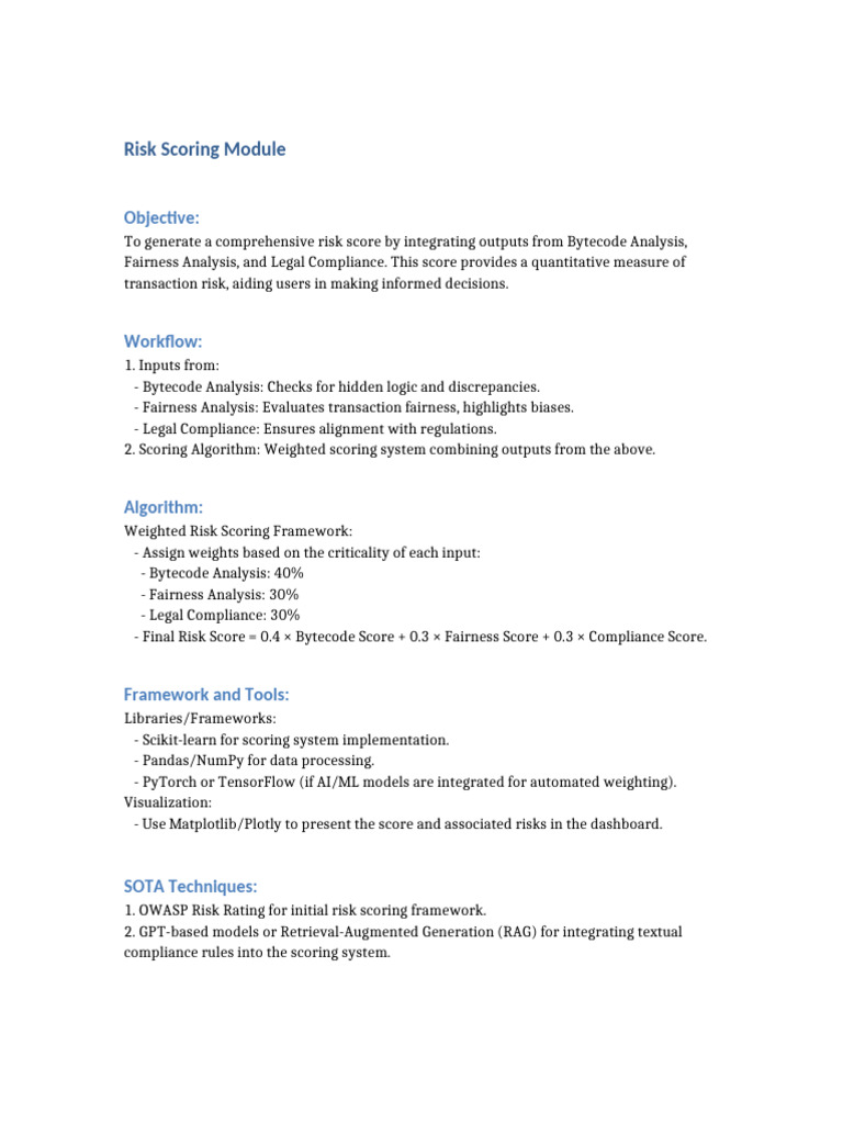 Risk Scoring | PDF
