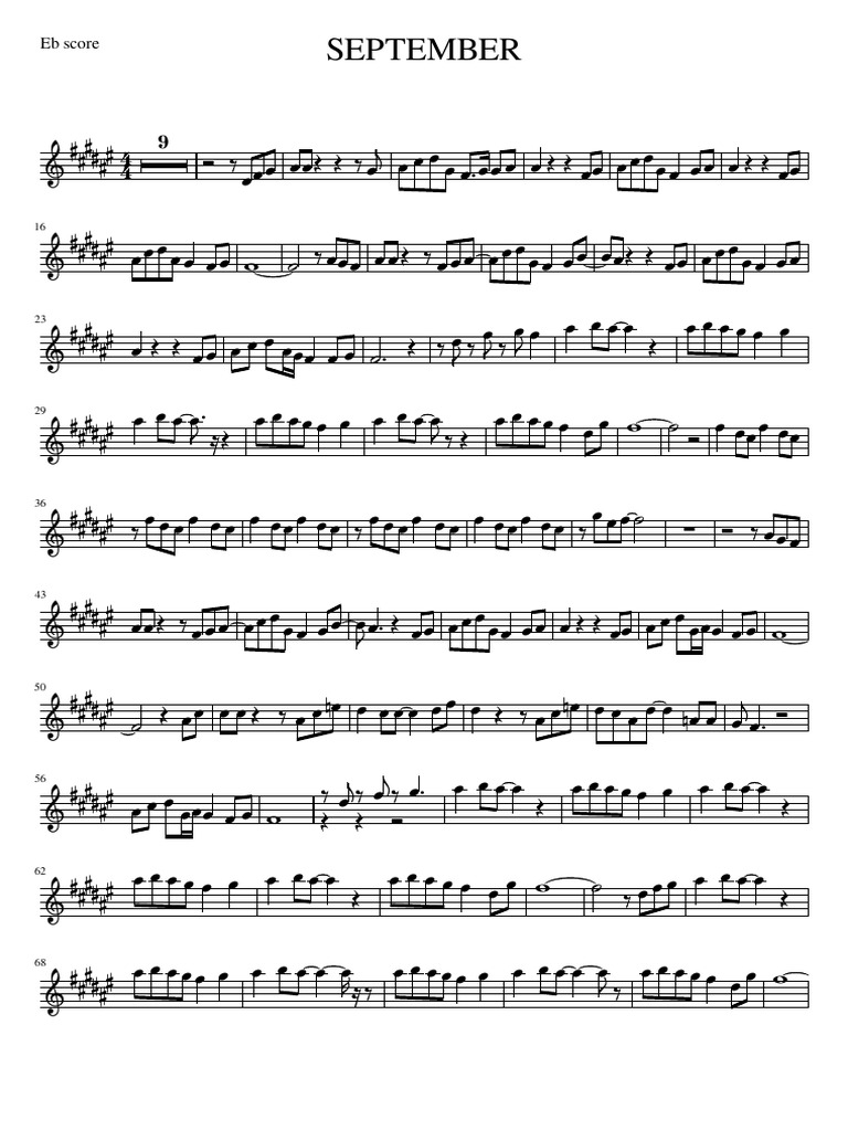 September - Alto Sax | PDF