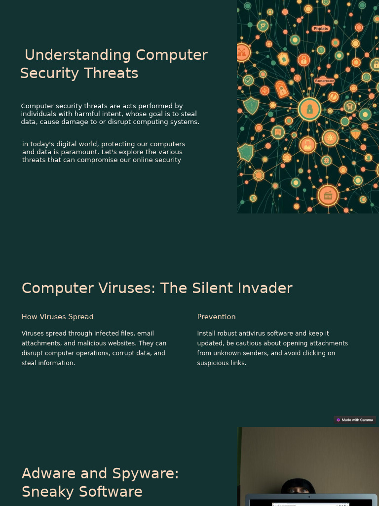 Computer Secur Uty Threats PPP T | PDF | Security | Computer Security