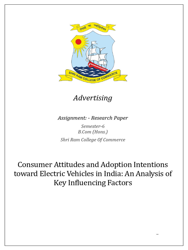 Advertisement Research Paper - EV | PDF | Electric Vehicle | Attitude ...