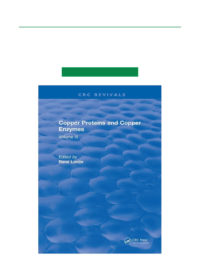 Copper Proteins and Copper Enzymes Volume III - 1st Edition (FULL ...