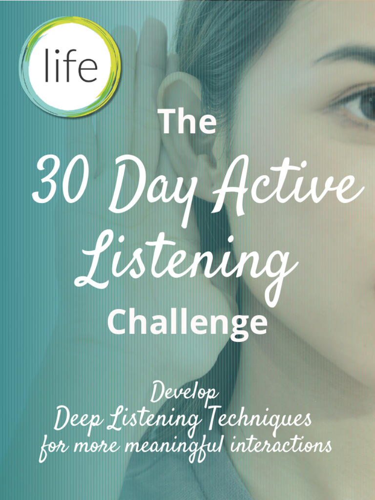 30-Day Active Listening Challenge Guide | PDF | Body Language | Silence