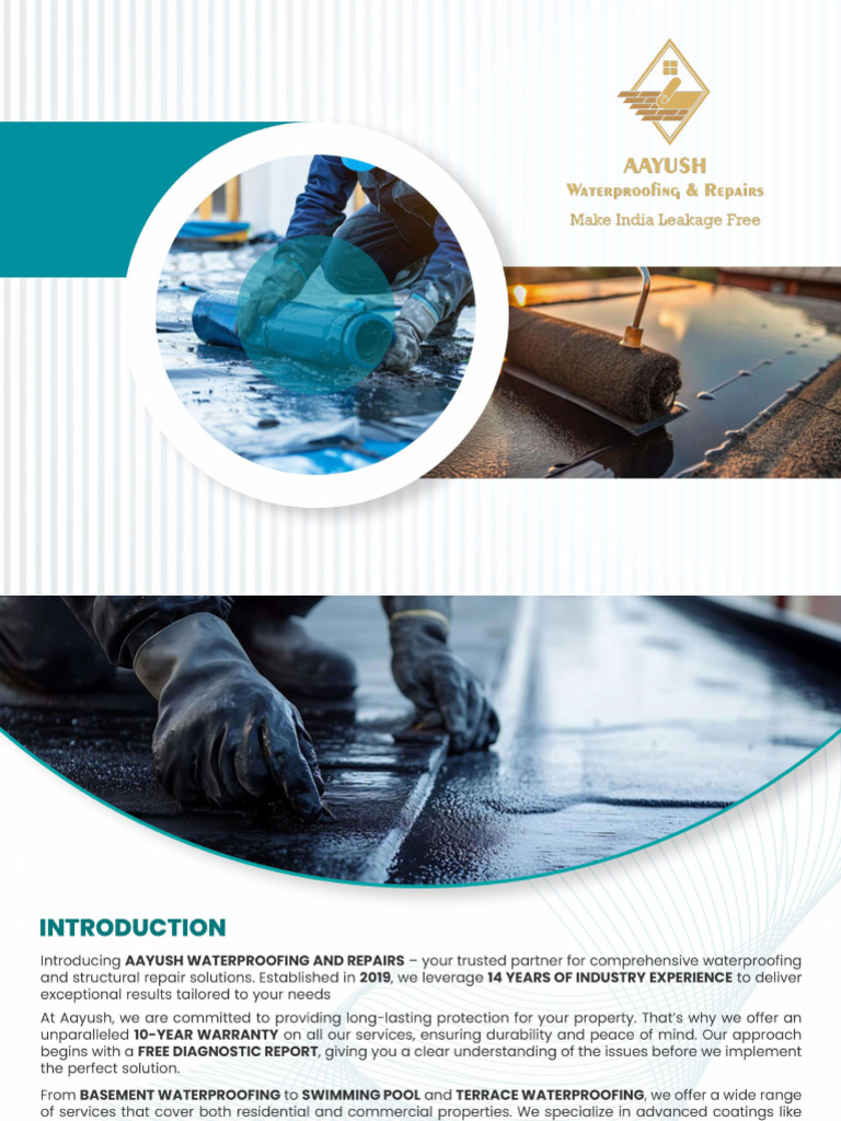 Aayush Waterproofing Brochure | PDF
