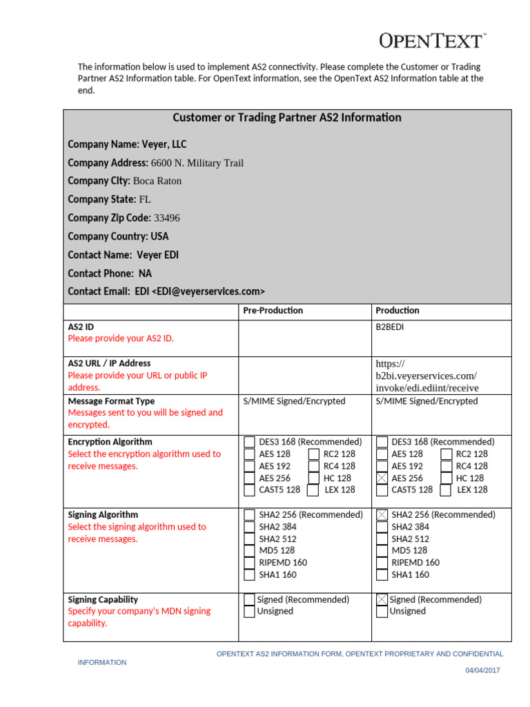 AS2 Information Form n11 | PDF | Cryptography | Secure Communication
