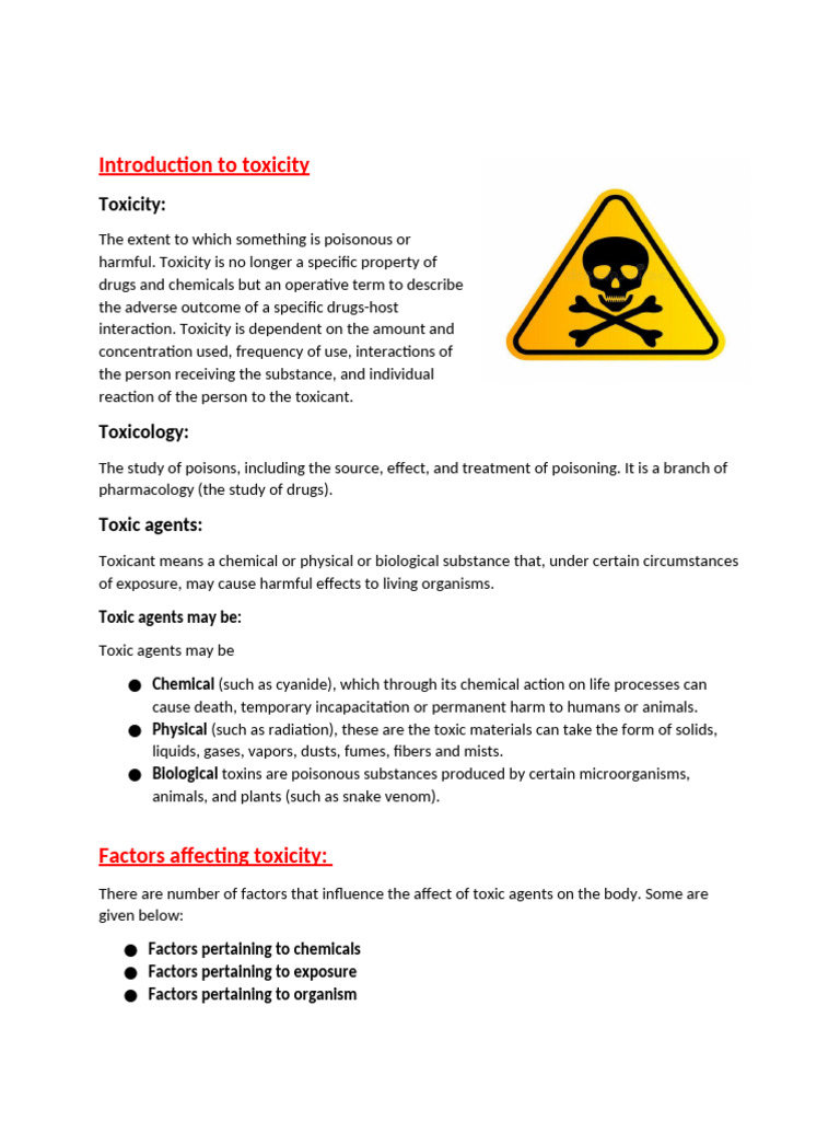 Toxicity and Routes of Exposure | PDF | Toxicity | Poison