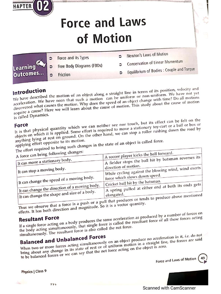 Forces Ncert Y9 Physics | PDF