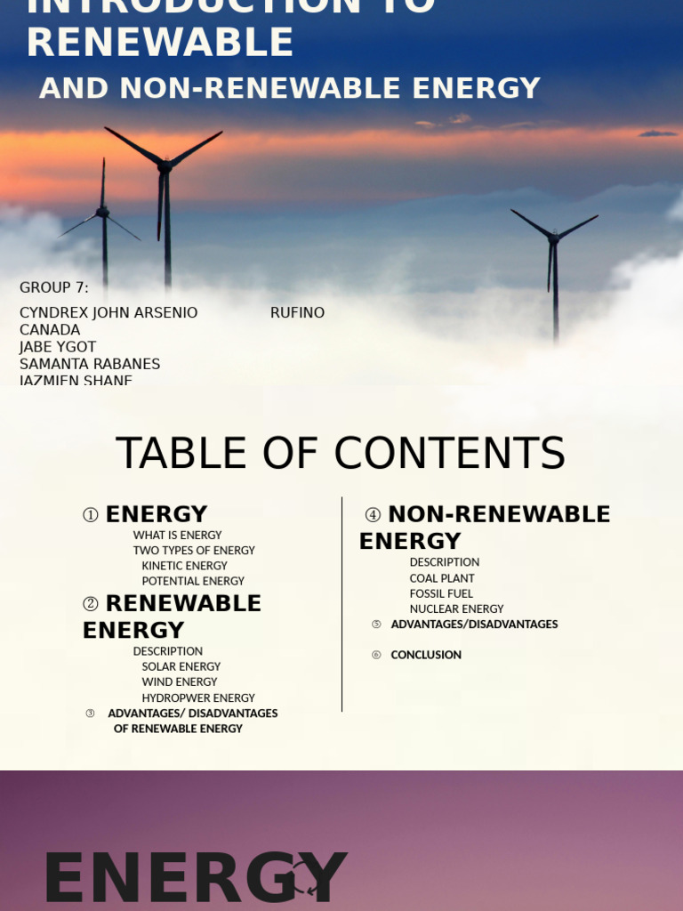 Overview of Energy Types and Impact | PDF | Renewable Energy | Energy ...