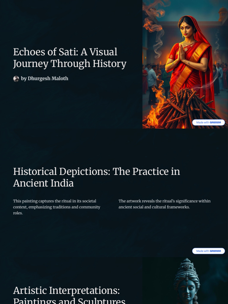 Echoes of Sati A Visual Journey Through History | PDF