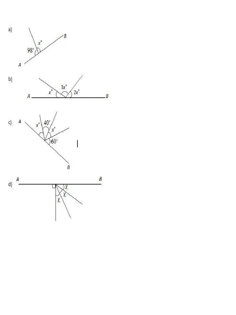 Angles On A Straight Lines | PDF