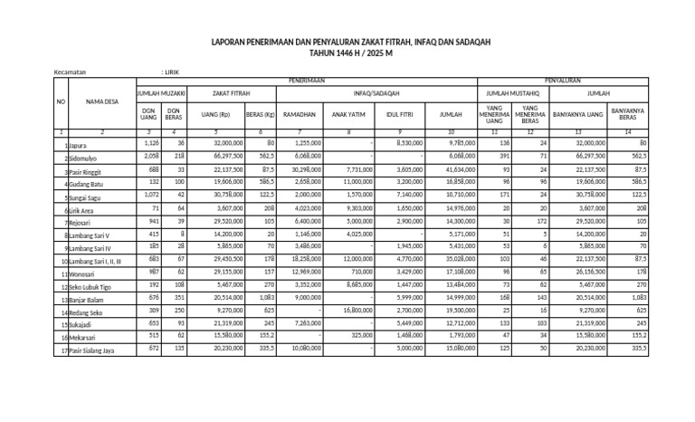 Laporan Zakat 2025 | PDF
