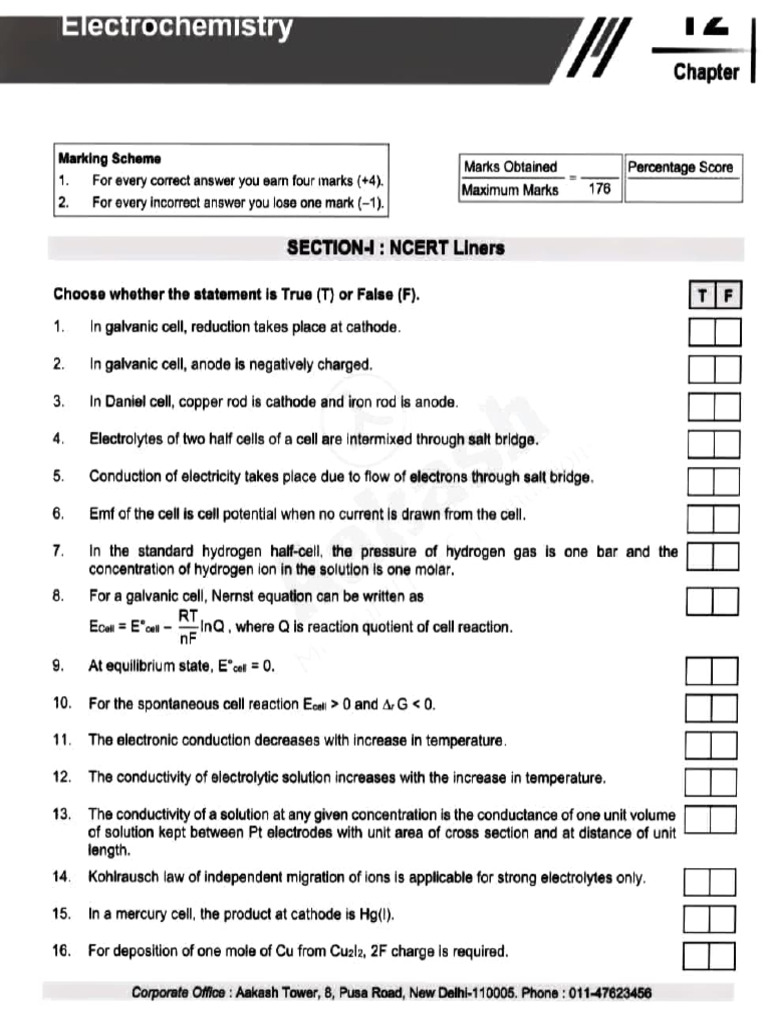 Electro Chemistry NCERT Maps | PDF | Electrochemistry | Electricity
