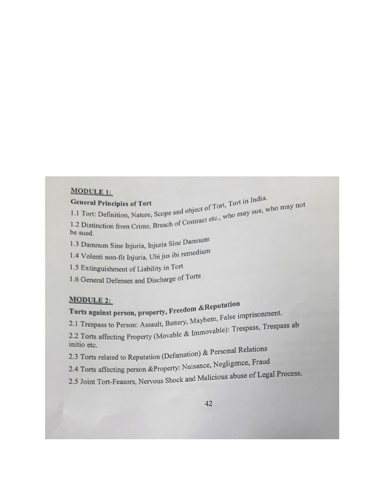 First Year LLB Syllabus | PDF