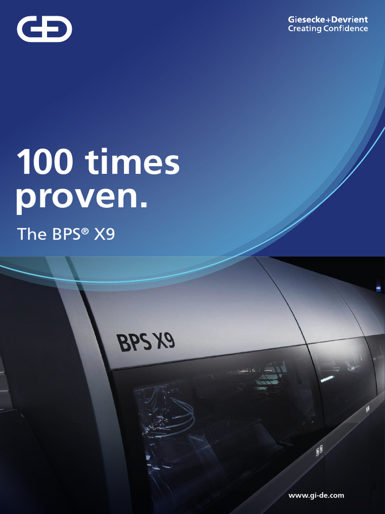 BPS® X9: Gold Standard in Banknote Processing | PDF | Usability | Computing