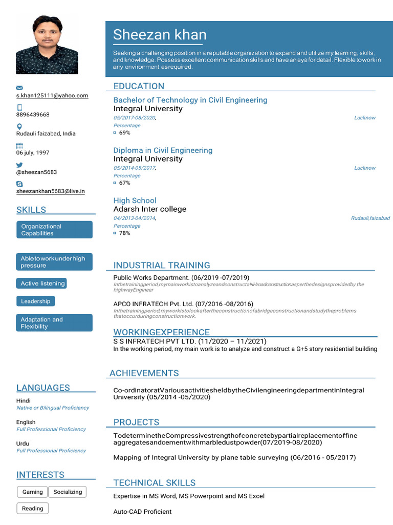 Share Latest CV | PDF