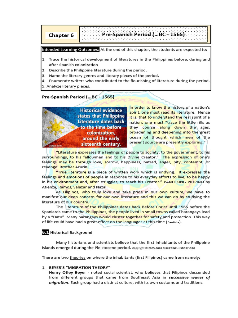 Chap 6 Pre Spanish Period | PDF