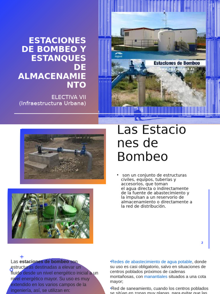 Estaciones de Bombeo y Estanque de Almacenamiento | PDF | Gasolinera | Agua