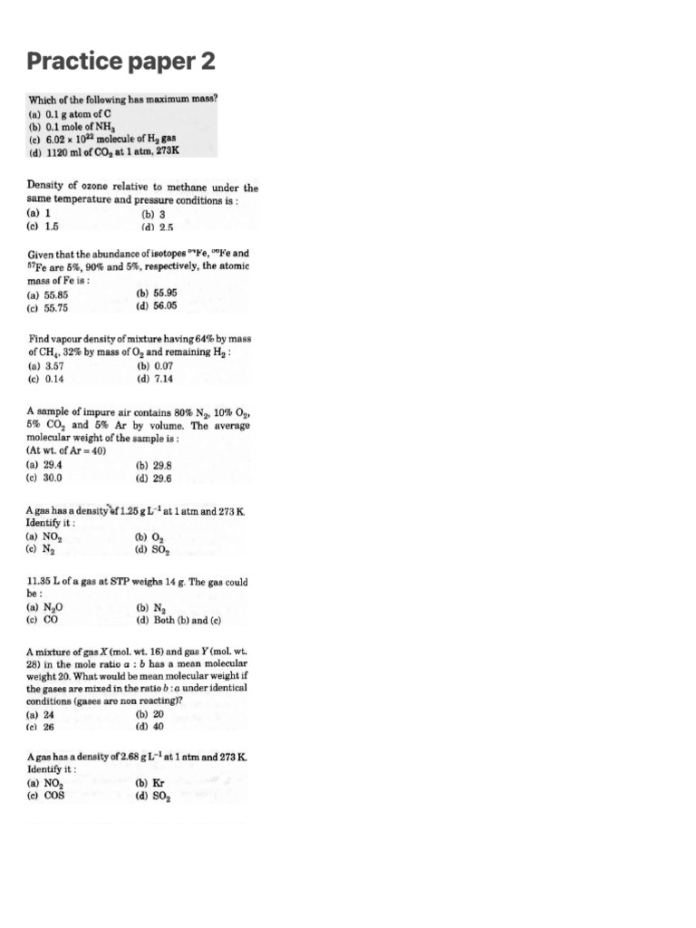 Practice Paper 2 | PDF