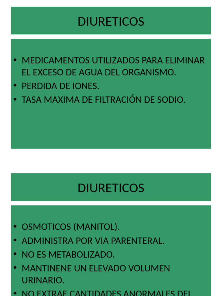 Diureticos | PDF | Especialidades Medicas | Drogas