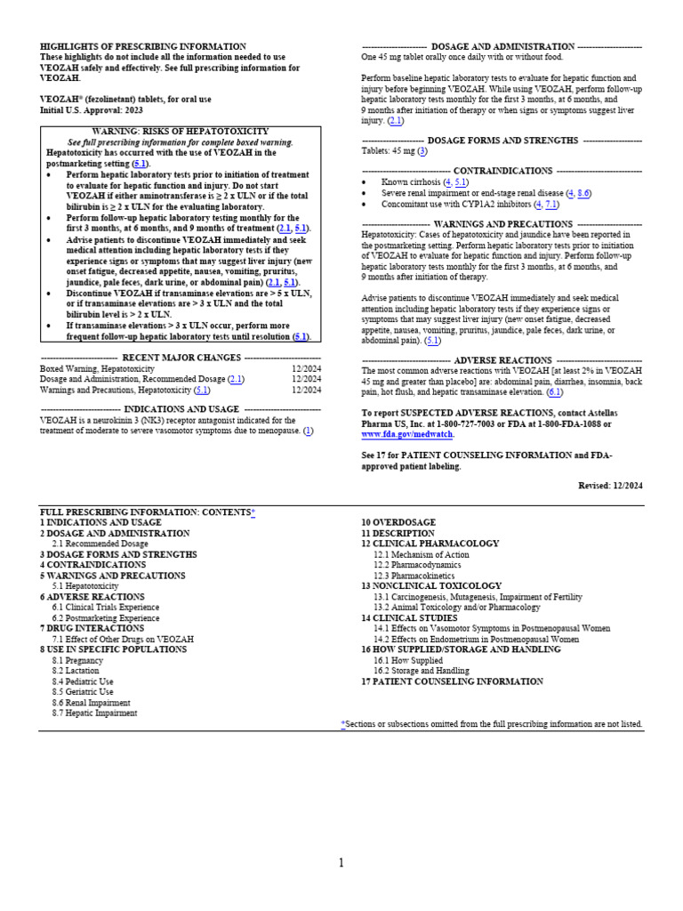 See Full Prescribing Information For Complete Boxed Warning | PDF | Alanine Transaminase ...