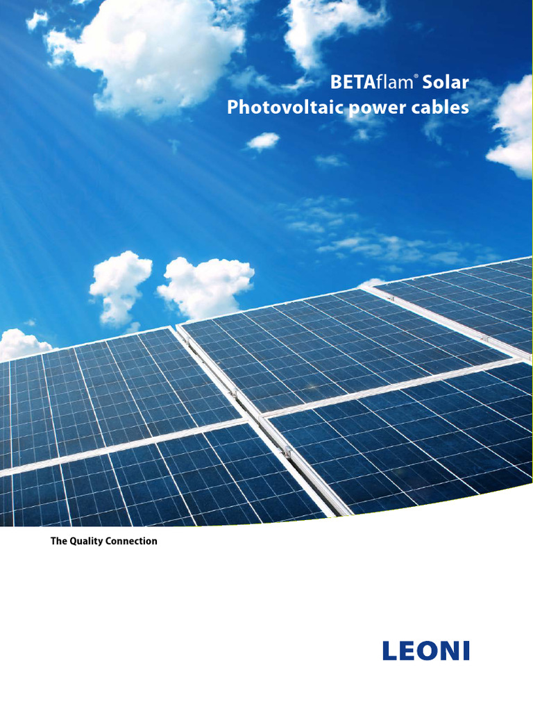 Betaflam Solar Photovoltaic Power Cables | PDF | Photovoltaic System ...