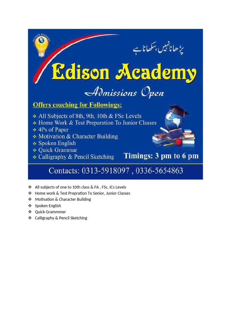 Edison Academy | PDF