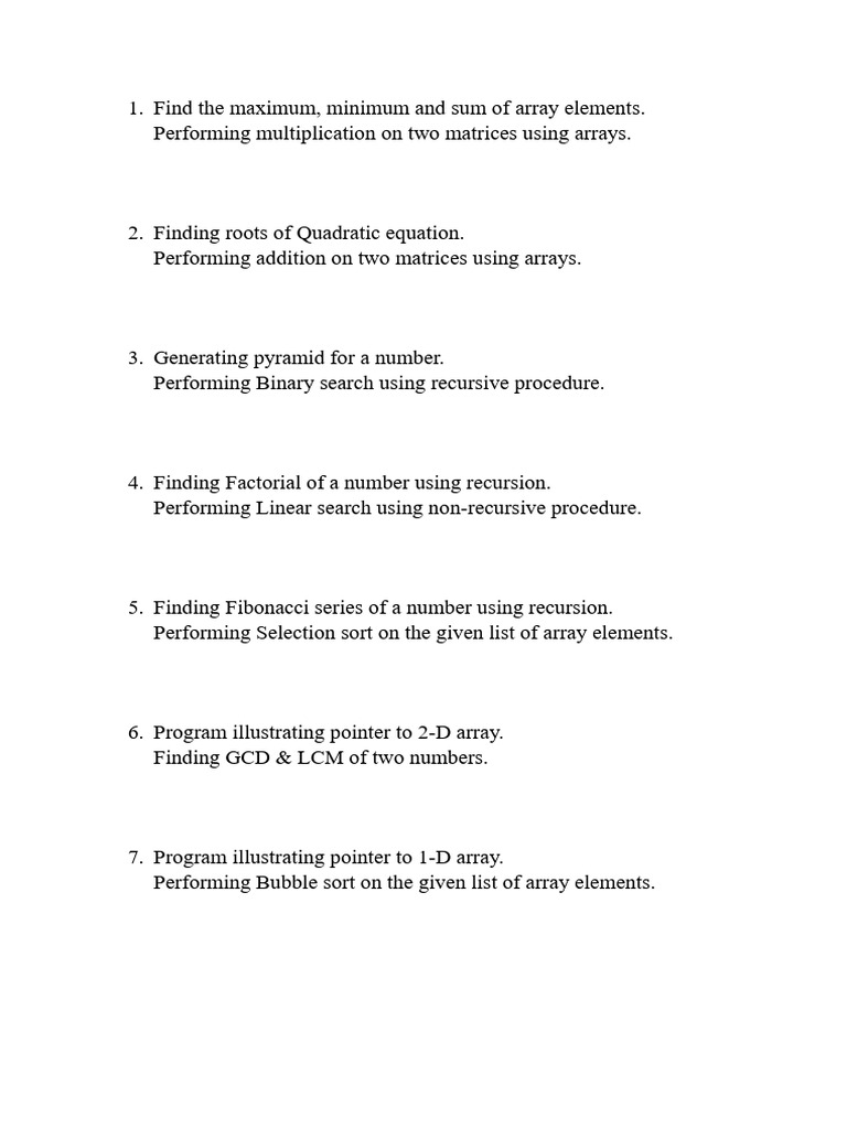 PPS Lab Exam Aug24 | PDF