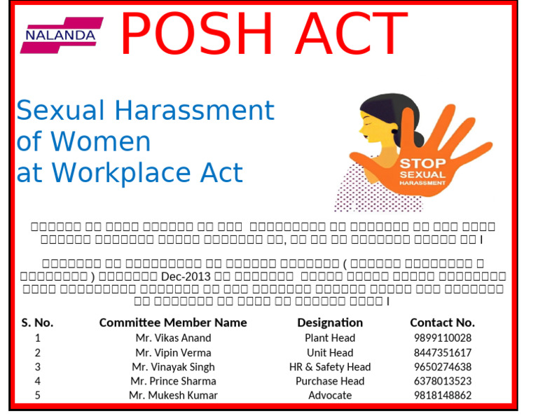 POSH Policy Board | PDF