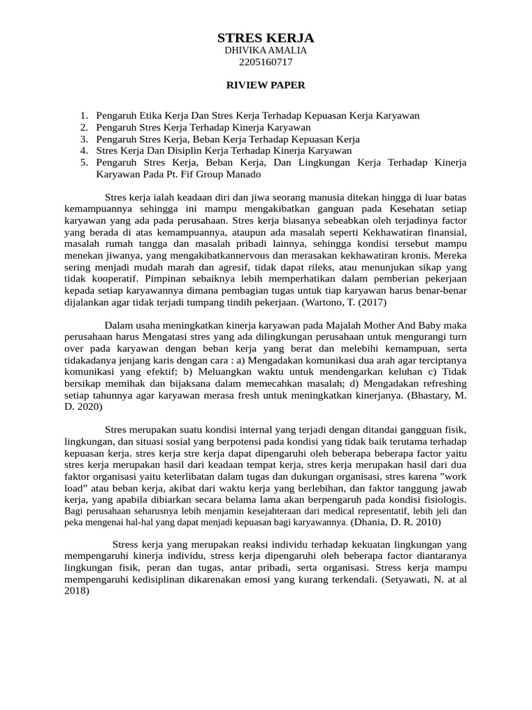 Riview Paper Dhivika Amalia | PDF