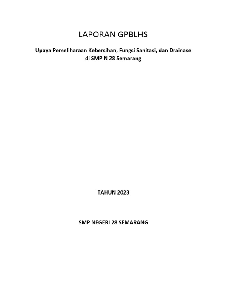 Upaya Pemeliharaan Kebersihan, Fungsi Sanitasi, Dan Drainase-1 | PDF
