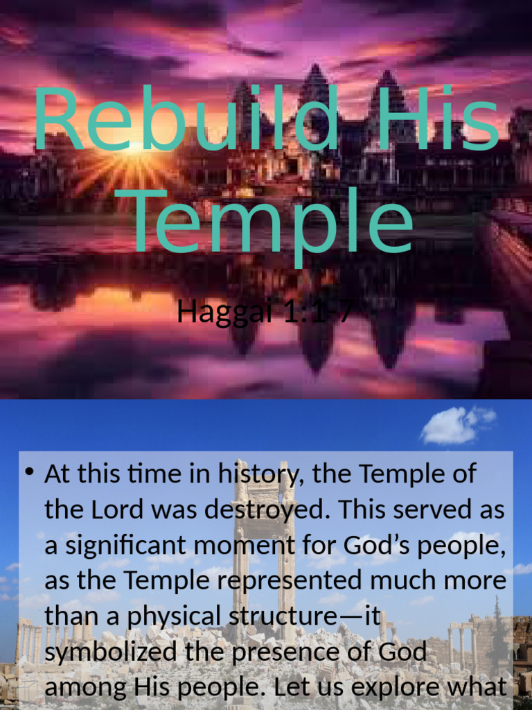 Rebuild His Temple Sermon | PDF | Temple | Religious Belief And Doctrine