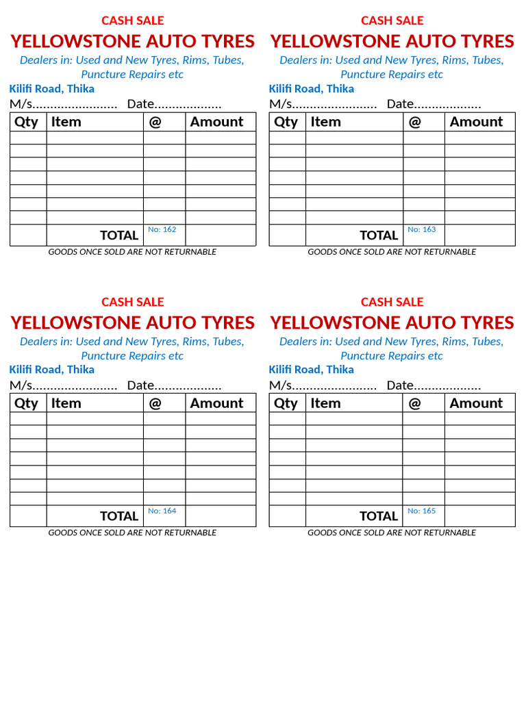 BLANK Cash Sale Receipt-65 | PDF