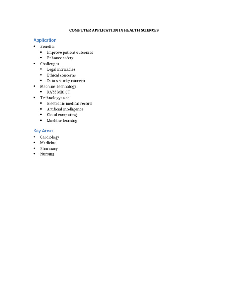 Computer Applications in Health Sciences | PDF